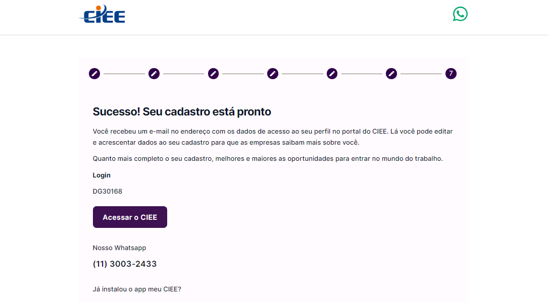 Cadastro e Acesso ao CIEE Saber Virtual – CIEE - Estudante
